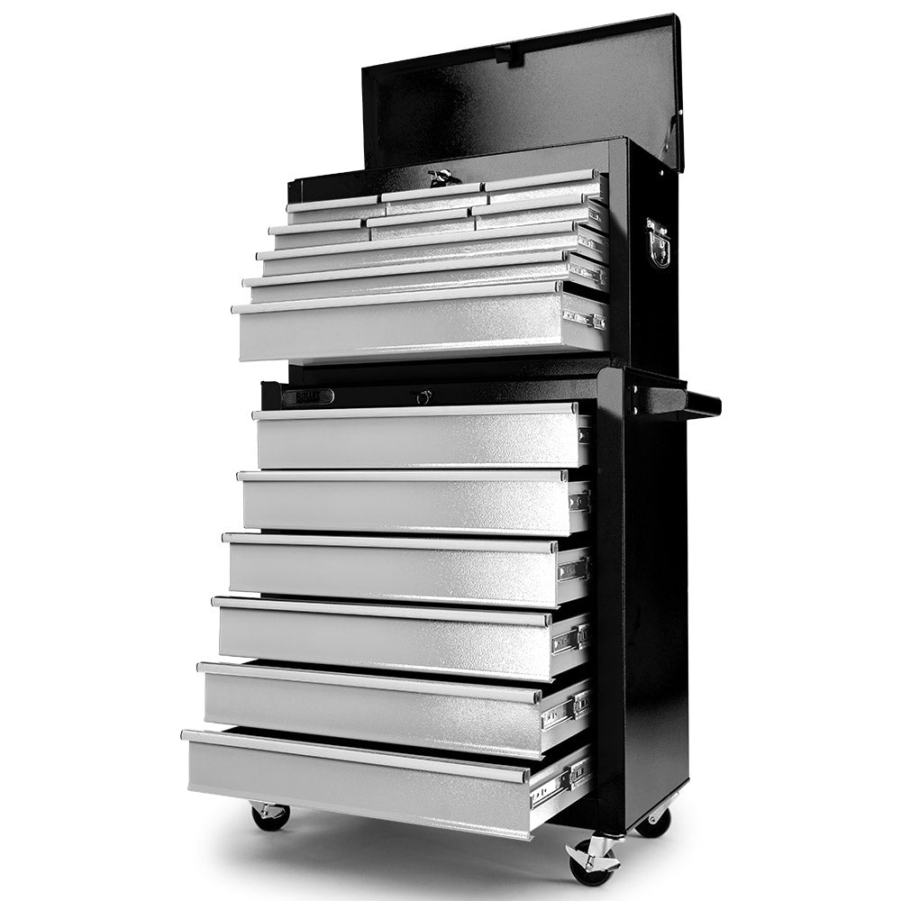 BULLET 15 Drawer Tool Box Storage Cabinet Chest Garage Trolley Mechani ...