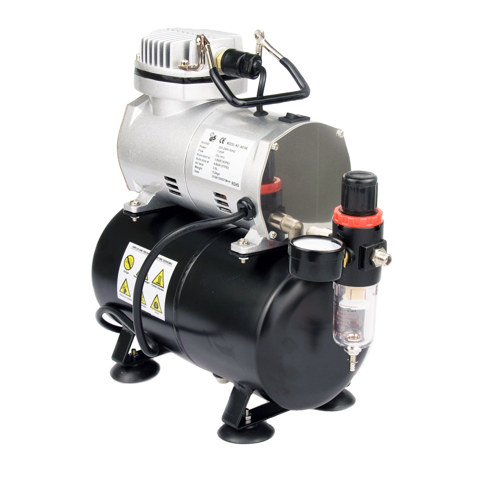 Dynamic Power Air Brush Compressor for Air Brush Spray 1/6HP 3L – Ozbasket