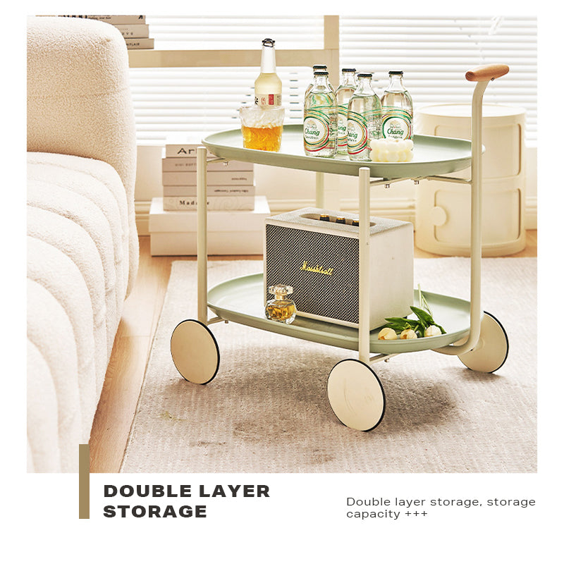 Movable Modern Trolley Small Unit Coffee Table Cart Storage Sofa Side ...