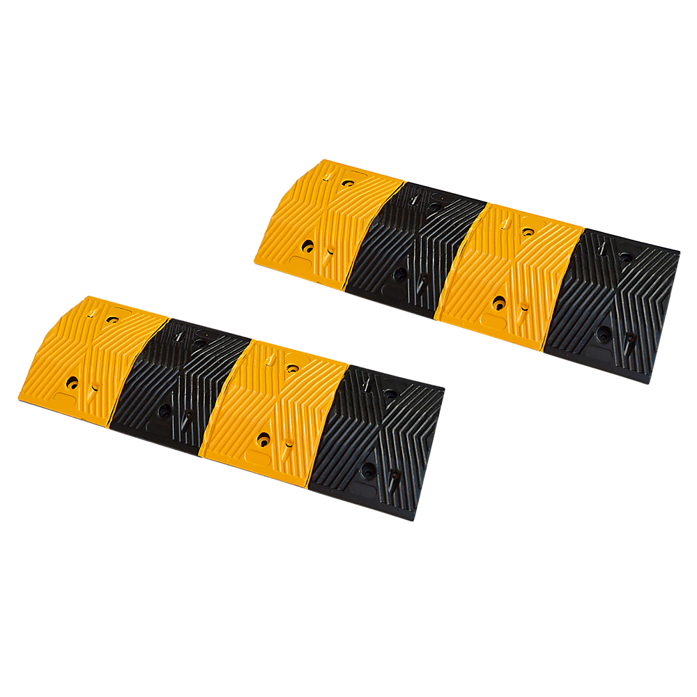Pair of 1m Long 60T Load Rubber Speed Bump Hump Modular Speed Humps Ro ...